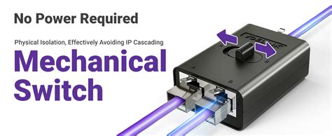 Vcelink 2 Port Rj45 Network Switch Ethernet Splitter 2 In 1 Out Or 1 In 2 Out