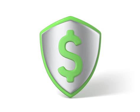 Premium Vector 3d Shield With Dollar Sign Money Protection Concept