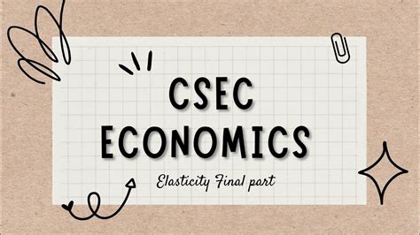 Csec Economics Final Part Youtube
