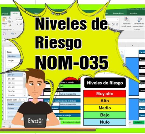 Plantilla Para Calificar Nom 035 En Excel Efector Consultores