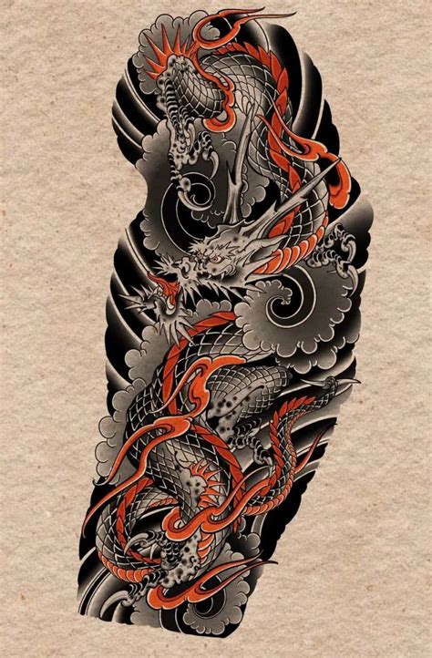 Custom Japanese Dragon Tattoo Design 50