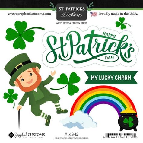 Scrapbook Customs Cardstock Stickers St Patricks Day