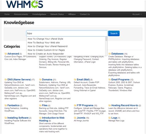 knowledgebase quickfind whmcs marketplace