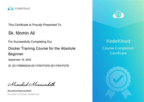 Sk Momin Ali On Linkedin Kodekloud Certification Docker Devops