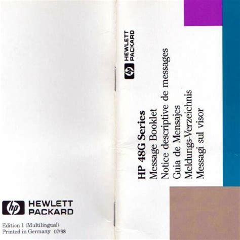 Calcolatrice Hp 48g Manuale Guida Alluso Guida Rapida A Bergamo Clasf Elettronica