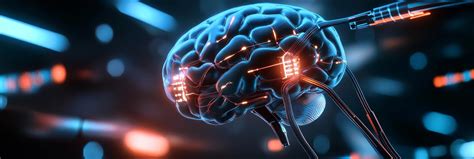Futuristic Glowing Neural Network Circuitry And Brain A 3d Depicting A Human Brain Connected