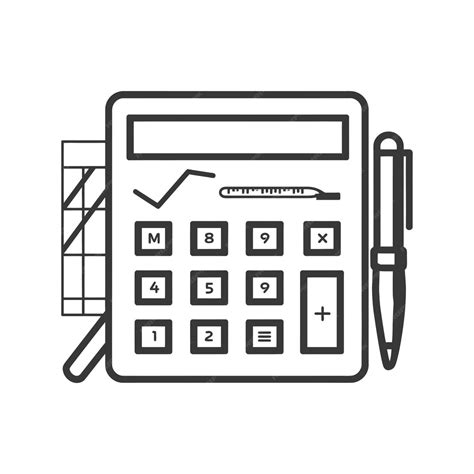 Calculator Pen And Graph Paper For Math Or Finance Premium Ai