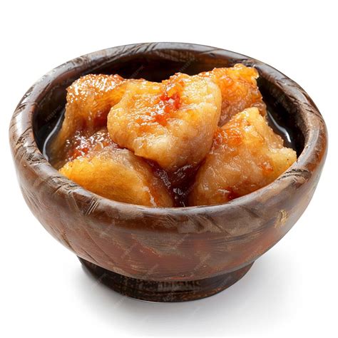 Delicious Fermented Cassava Isolated On White Background Premium Ai