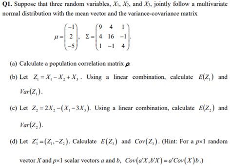 q1 ﻿suppose that three random variables x1 x2 ﻿and