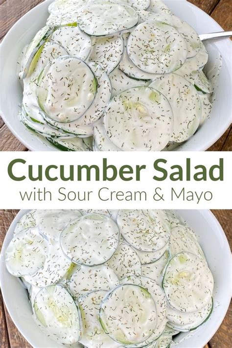 Cucumber Salad With Mayo And Sour Cream Yourcooknow