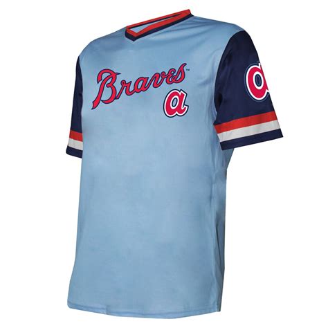 Mens Atlanta Braves Stitches Light Bluenavy Cooperstown Collection V
