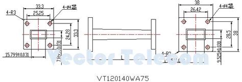 Vector Telecom Vt120140wa75ppc Wr75 To Wr62 Waveguide Transition A Global Supplier Of