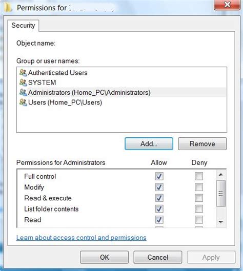 How To Take Ownership And Grant Permissions In Windows Vista Tech Journey