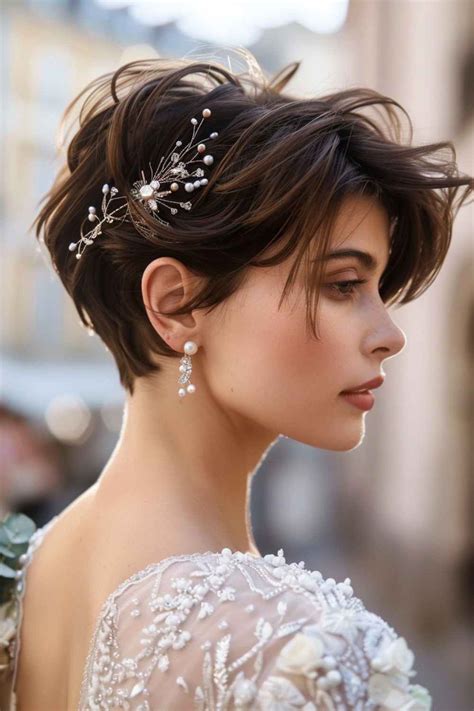 Bridal Hairstyles For Short Hair Handsomewedding