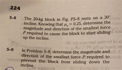 Solved How To Solve 5 8 And 5 9 Using The Force Triangle