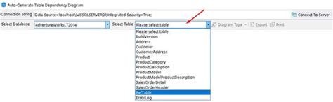 Visual Studio Auto Generate Sql Server Table Dependency Diagram