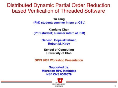 Ppt Distributed Dynamic Partial Order Reduction Based Verification Of Threaded Software
