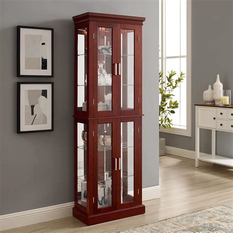 Curio Cabinet Lighted Curio Diapaly Cabinet With