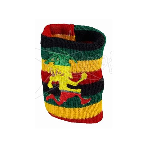 Rasta Man Embroidered Logo Wrist Sweatband Rockos Online Store