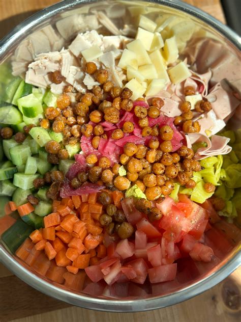 Chopped Salad With Crispy Chickpeas • Hip Foodie Mom
