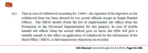 Specimen Signature Ss Verification For Withdrawals Exceeding Rs 5000