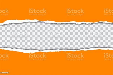 투명 한 배경 흰색 배경 텍스트 삽입에 적합에 고립 된 찢어진된 오렌지 종이의 벡터 일러스트 레이 션 잘려지거나 찢어진 종이에 대한 스톡 벡터 아트 및 기타 이미지 Istock