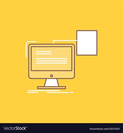 Resume Storage Print Cv Document Flat Line Filled Vector Image