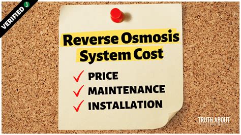 Reverse Osmosis System Cost Price Maintenance Installation