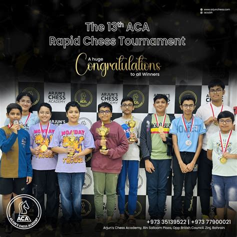 Arnav Singh Dewan Takes The Title At 13th Aca Fide Rapid Chess Tournament Arjuns Chess Academy