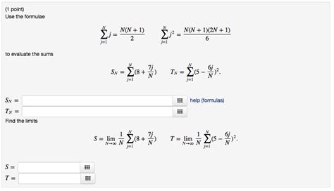 Solved Use The Formulae To Evaluate The Sums Chegg Com