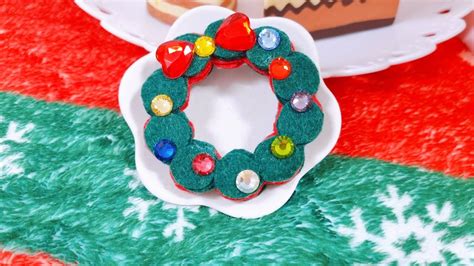 🎄🎀쿠키부로 크리스마스 리스 인형 만들기 바느질 없이 인형 만들기 Christmas Wreath Cookie Boo