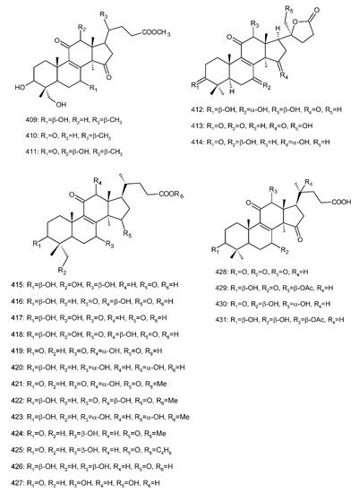 Biomolecules Free Full Text A Review Of Ganoderma Triterpenoids And