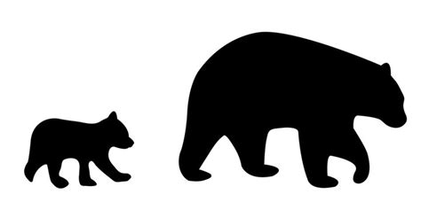 Bear Cub Outline Drawing