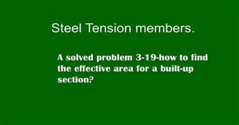 The Effective Area For A Built Up Section