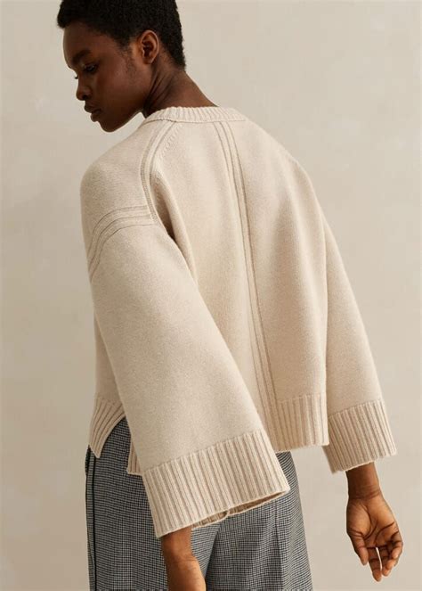 Merino Cashmere Layering Sweater Snood Pebble Sweater Layering