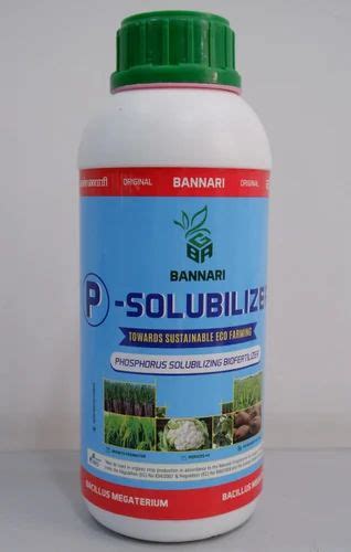Liquid Bannari Phosphobacteria Biofertilizer Packaging Type Bottle 1 Litre At Rs 420 Kg In