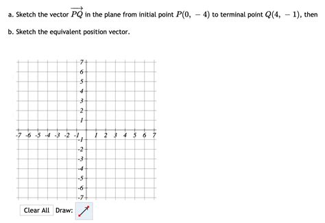 Solved A Sketch The Vector Pq In The Plane From Initial
