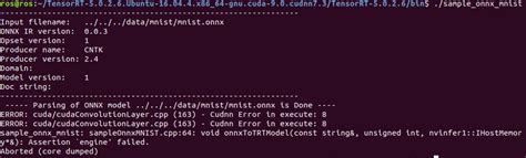 sample mnist problem error cuda cudaconvolutionlayer cpp 163 cudnn error in execute 8