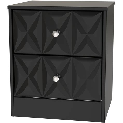San Jose 2 Drawer Bedside Cabinet Ready Assembled