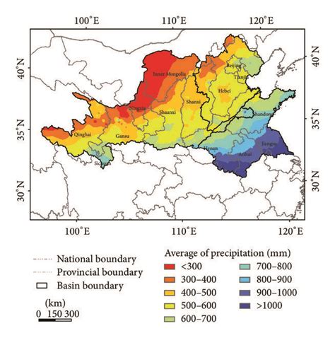 The Spatial Distribution Of Multiyear Average Precipitation Values From