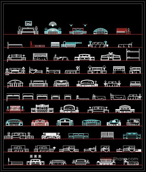 34 Bedroom Top View Autocad Blocks Free Download Autocad Cad Blocks Free Download