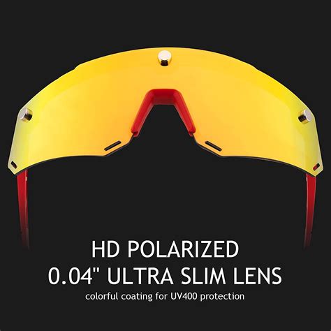 Orange Magnetic Frameless Lens Polarized Cycling Glasses