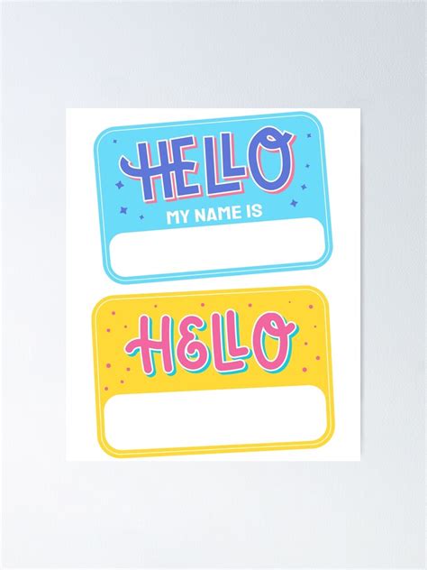 Graffiti Hello My Name Stickers Poster For Sale By Hamdanisalim Redbubble