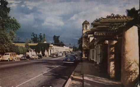 Ojai Valley Street Scene California Postcard