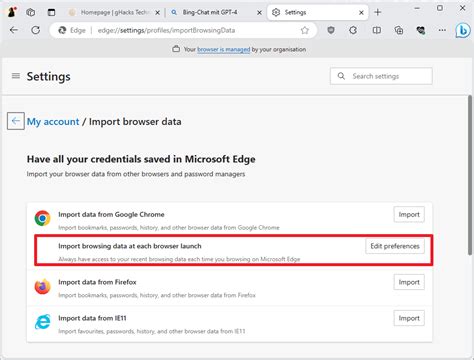 How To Stop Microsoft Edge From Importing Google Chrome Browsing Data At Launch Security