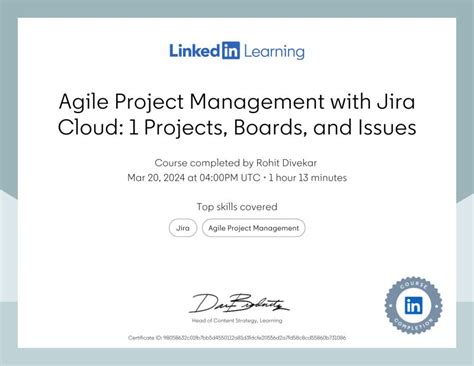 Rohit Divekar On Linkedin Certificate Of Completion