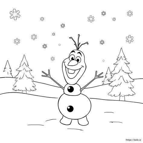 Olaf Para Colorear