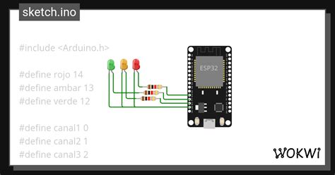 Tarea Periféricos Semáforo Wokwi Esp32 Stm32 Arduino Simulator