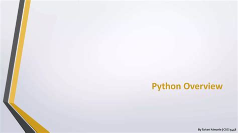 Python 3 Programming Language Pptx