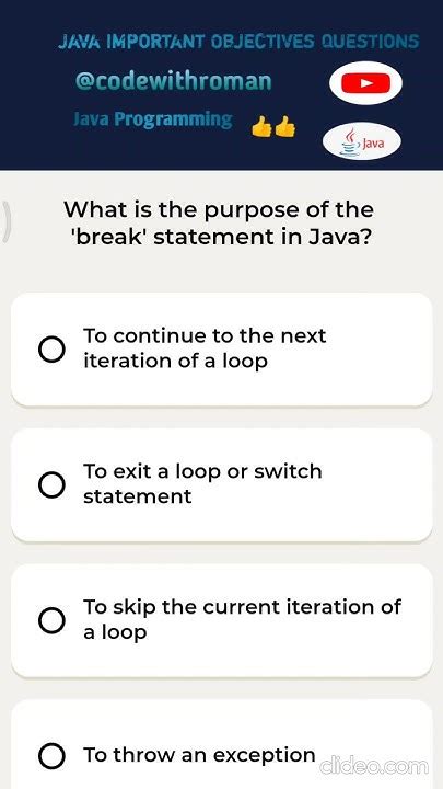 Java Important Objective Questions Codewithroman Youtube